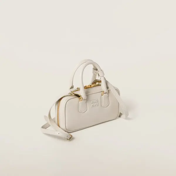 Miu Miu Arcadie Leather Mini-bag - Chalk White | Editorialist